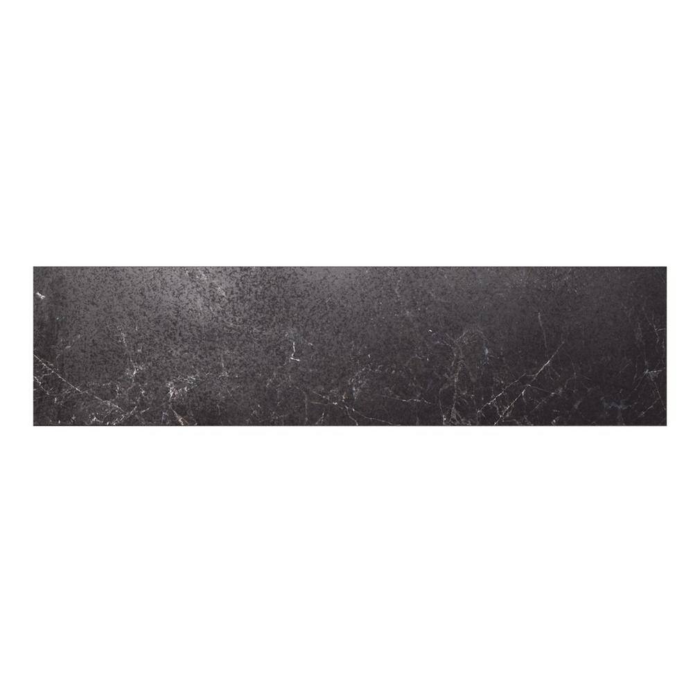 Ivy Hill Tile Palazzo Nero Black 3.93 in. x 0.33 in. Semi-Polished ...