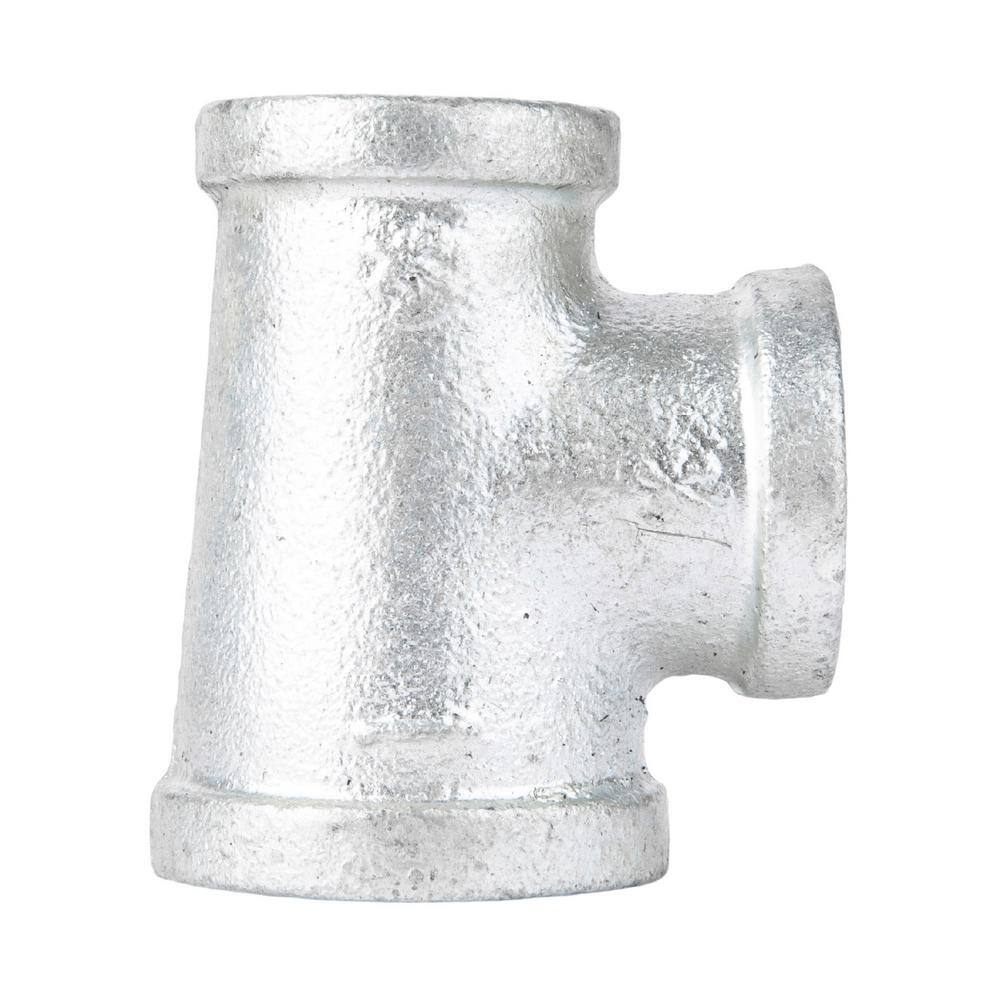 STZ 1 in. x 3/4 in. x 3/4 in. Galvanized Iron Reducing Tee Fitting PDG ...