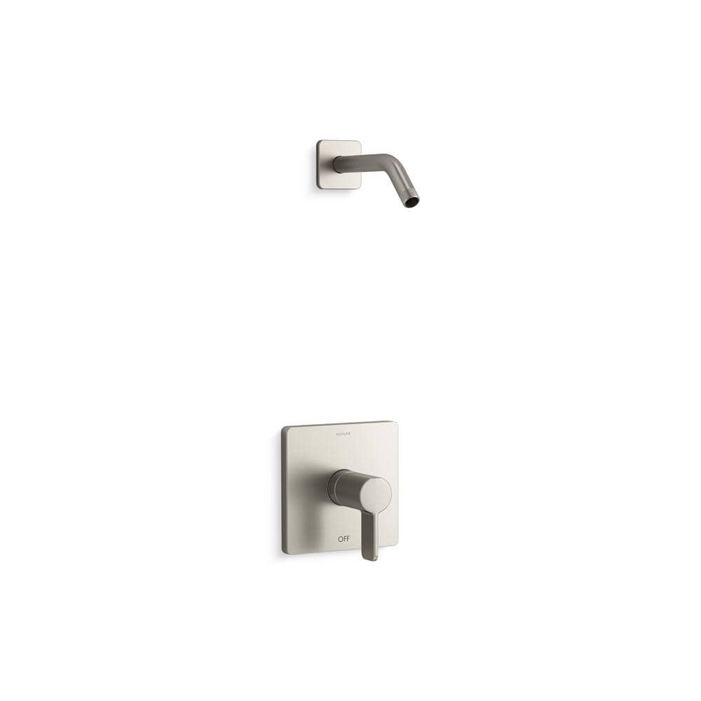 KOHLER Parallel 1-Handle Shower Trim Kit in Vibrant Brushed Nickel ...