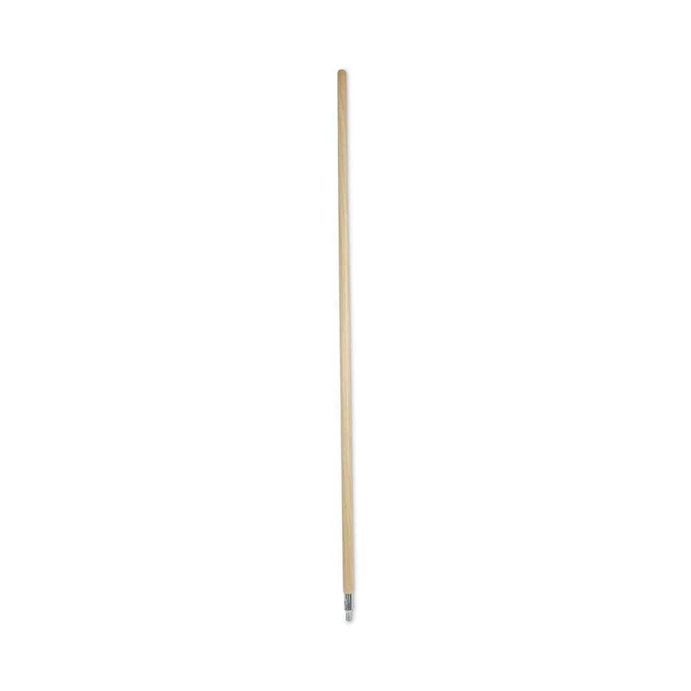 Boardwalk Metal Tip Threaded Hardwood Broom Handle, 1 1/8 dia x 60 ...
