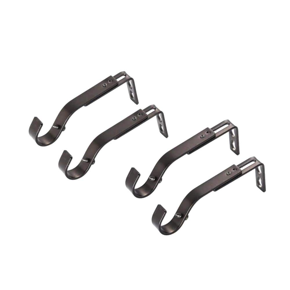 Lumi Oil Rubbed Bronze Steel Single 6 in. Projection Curtain Rod ...