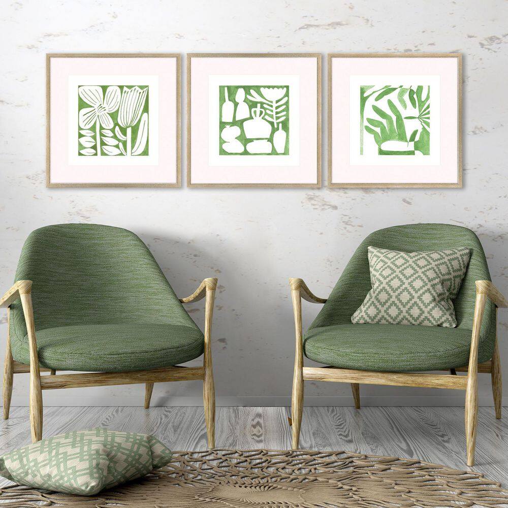 Paragon Minimal Moments by Watts 3 Piece Framed Giclee Abstract Art ...