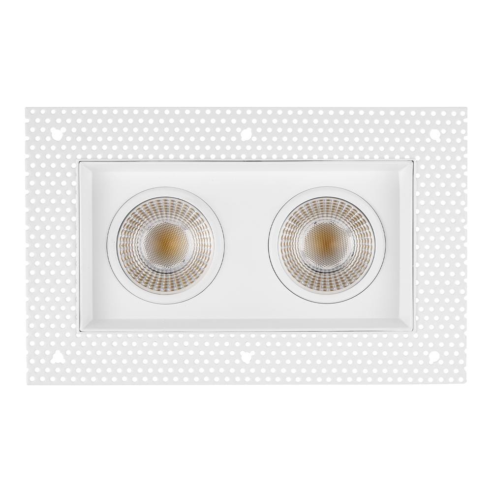 Maxxima 4 in. 2 Head Trimless LED Slim Square Recessed Anti-Glare ...