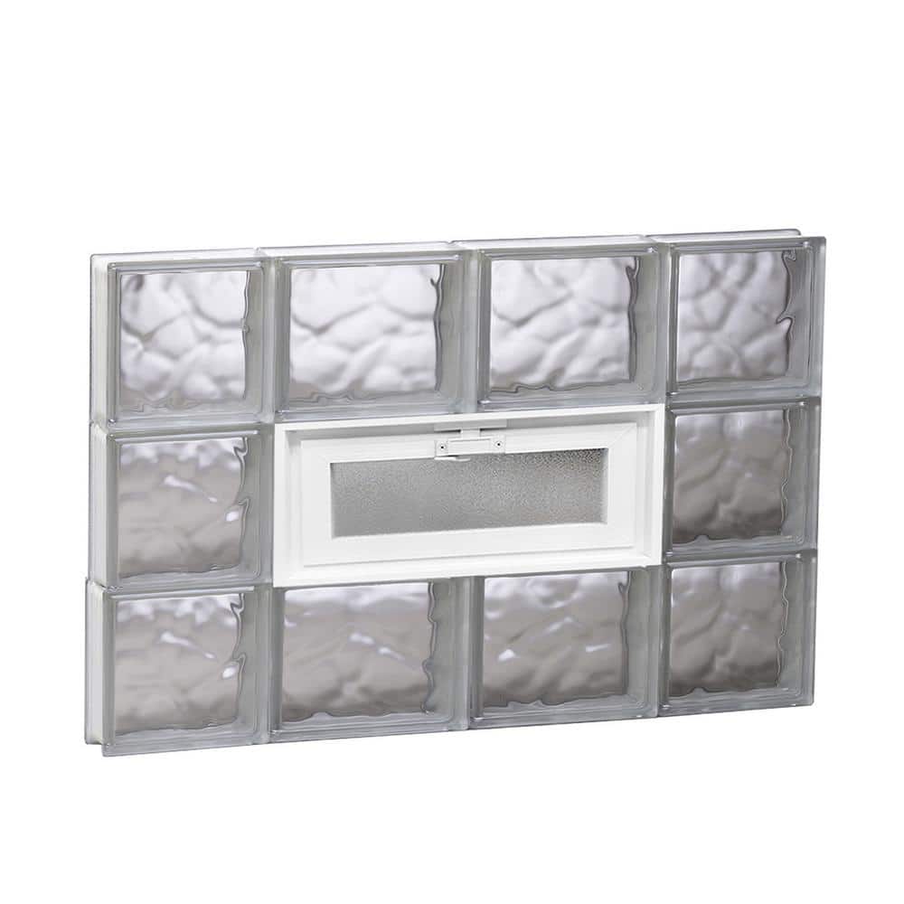 Clearly Secure 27 in. x 17.25 in. x 3.125 in. Frameless Wave Pattern ...