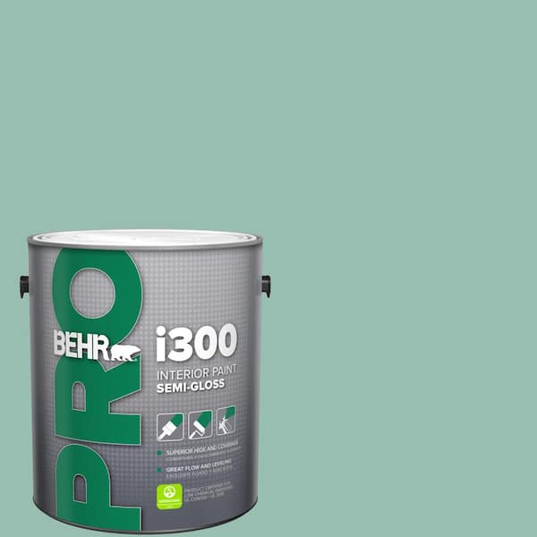 BEHR PRO 1 gal. #PPU12-07 Spring Stream Semi-Gloss Interior Paint ...