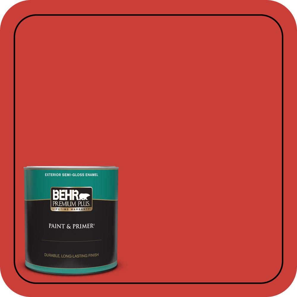 BEHR PREMIUM PLUS 1 qt. #P170-7 100 MPH Semi-Gloss Enamel Exterior ...