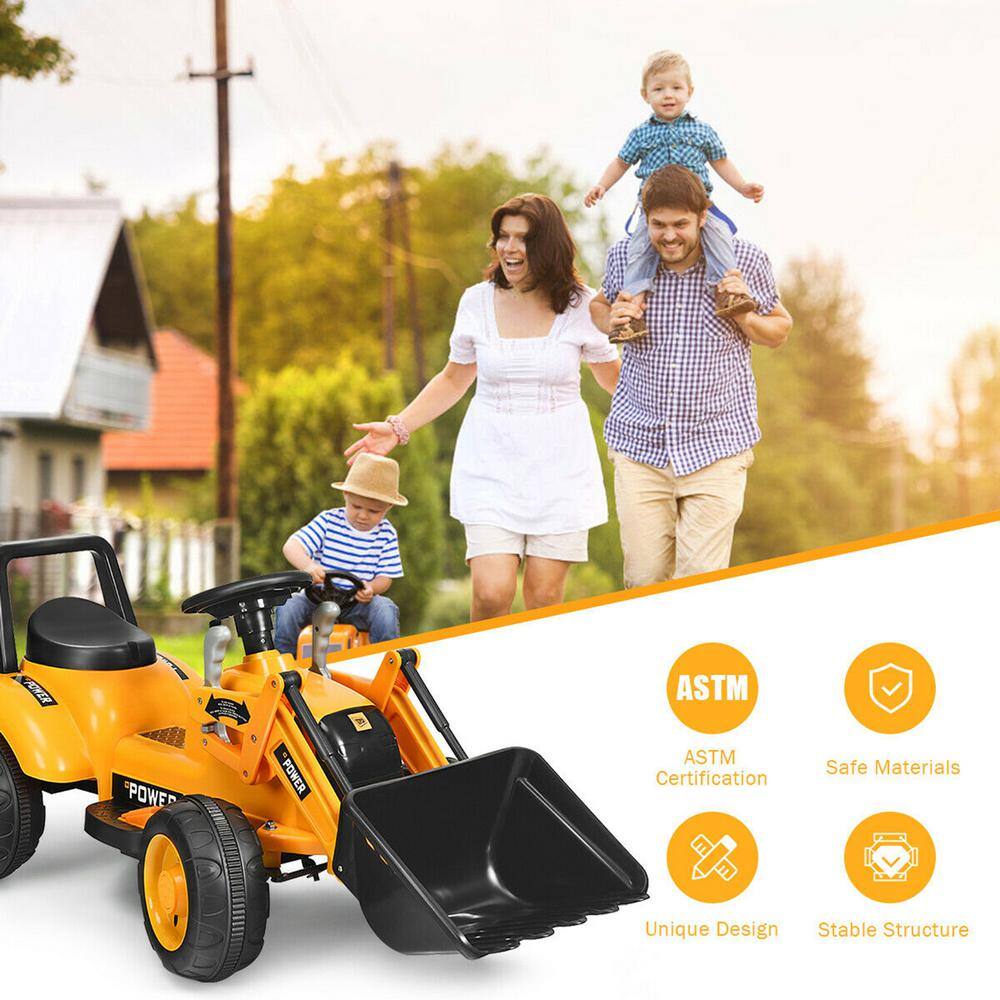 Buy Kids Ride On Excavator Digger 6-Volt Battery Powered Tractor with ...