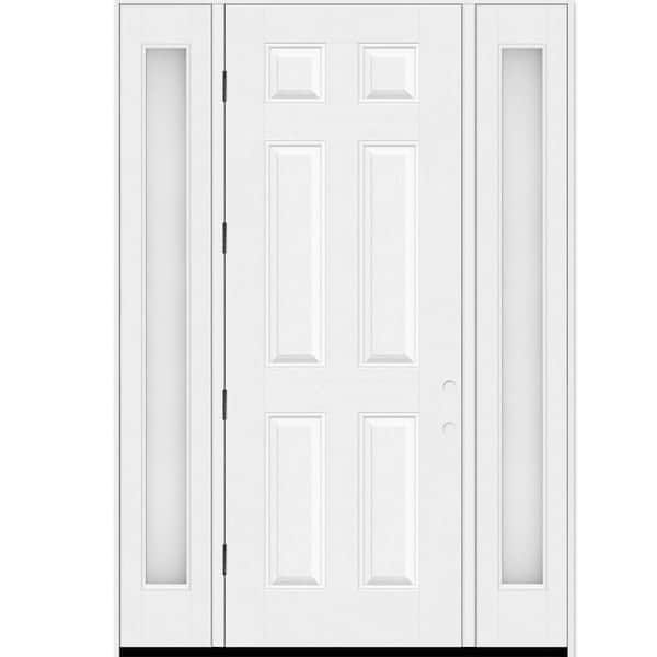 Steves & Sons Regency 68 in. x 96 in. 6 Panel RHOS Unfinished White ...