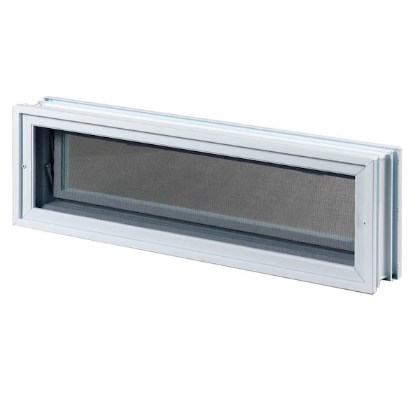 Glass Block Window Vent Fan Louvers, Vents And Grilles For The HVAC