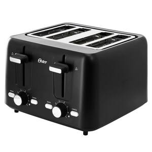 Oster 2 Slice Black Toaster with Extra-Wide Slots in Brushed Stainless ...