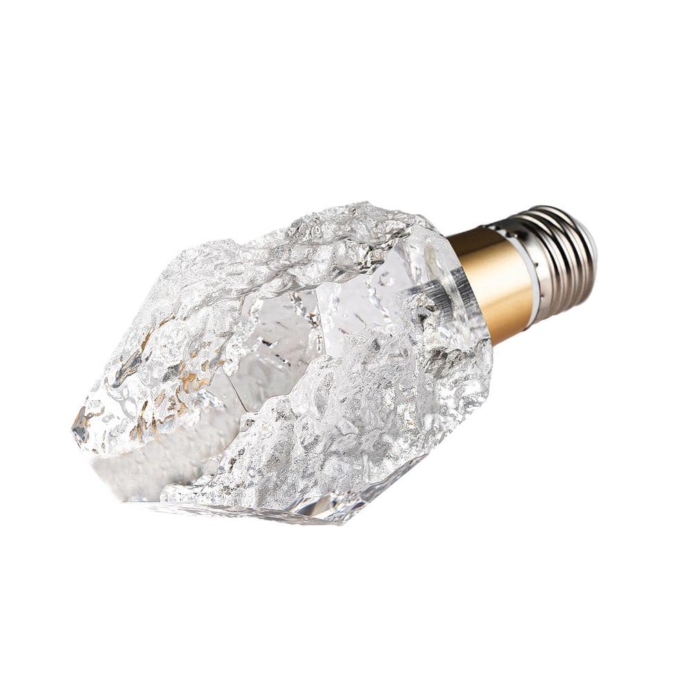 CARRO 5-Watt Equivalent Iceberg Shaped E26/27 Crystal LED Light Bulb in ...