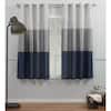 EXCLUSIVE HOME Chateau Navy/Grey Stripe Light Filtering Grommet Top ...