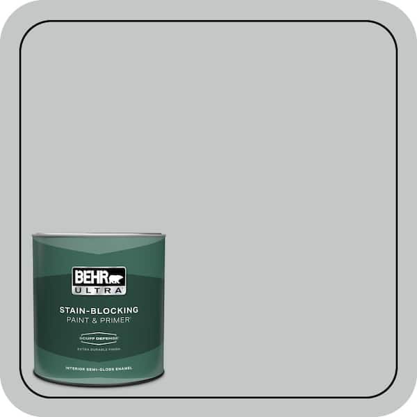 BEHR ULTRA 1 qt. #N450-2 Zero Gravity Extra Durable Semi-Gloss Enamel ...