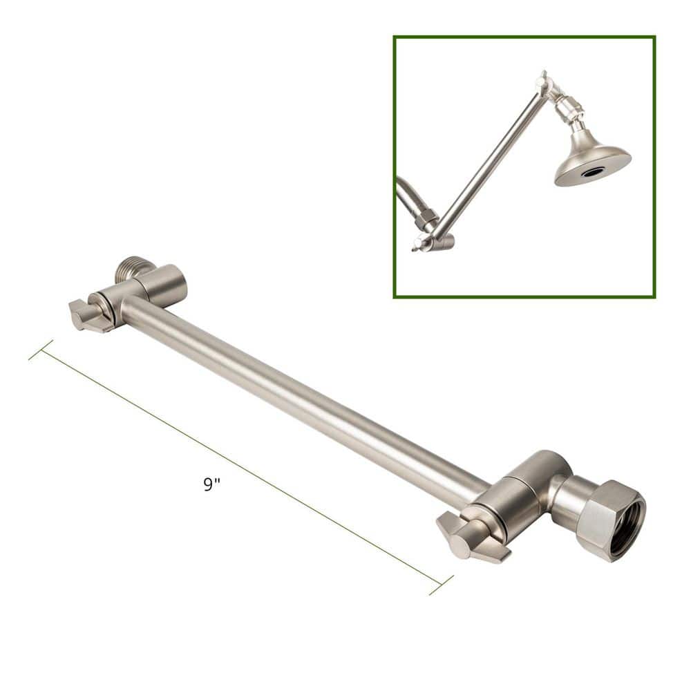High Sierra Showerheads Exclusive 9 in. Adjustable Shower Arm Extension ...