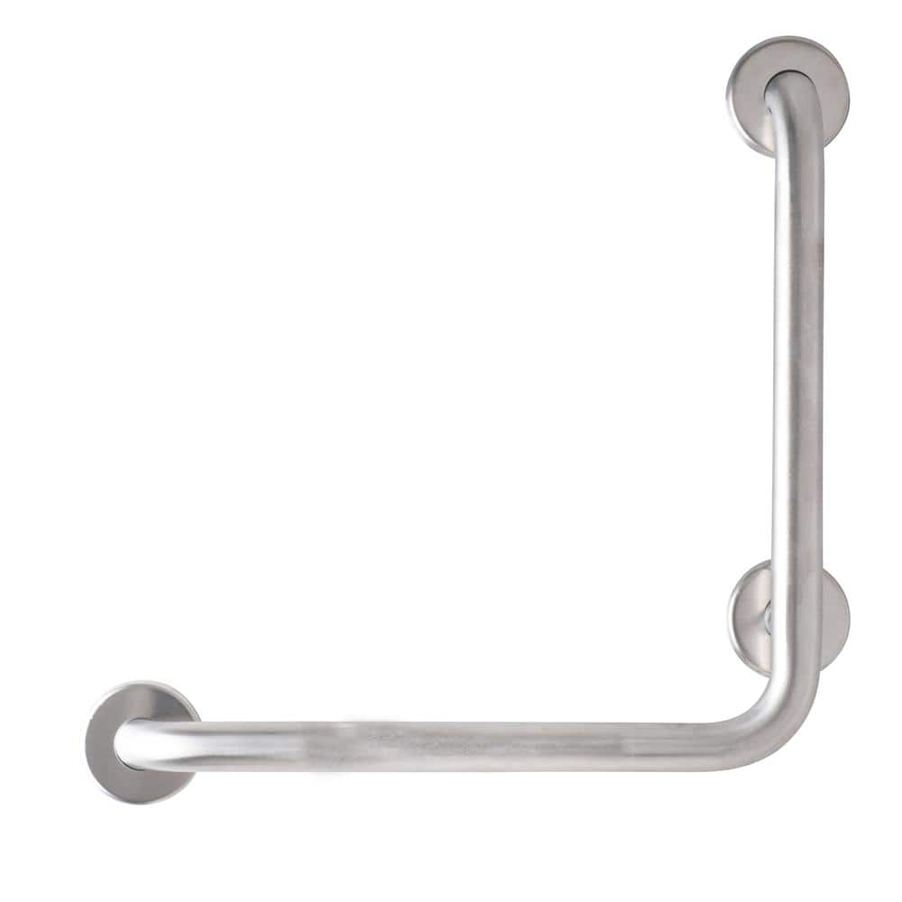 CSI Bathware 12 in. x 12 in. Left Hand Vertical Angle Grab Bar in ...