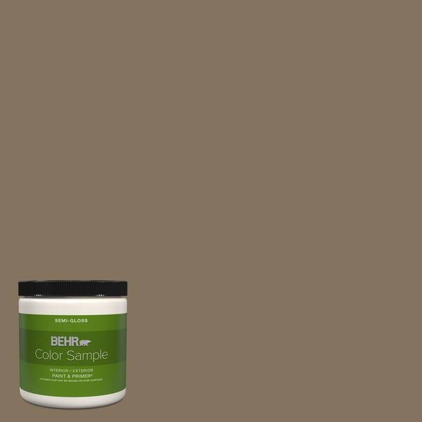 BEHR PREMIUM PLUS 8 oz. #BXC-05 Mudslide Semi-Gloss Interior/Exterior ...