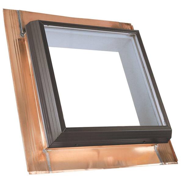 VELUX 22-1/2 in. x 45-1/2 in. Fixed Copper Pan-Flashed Skylight with ...