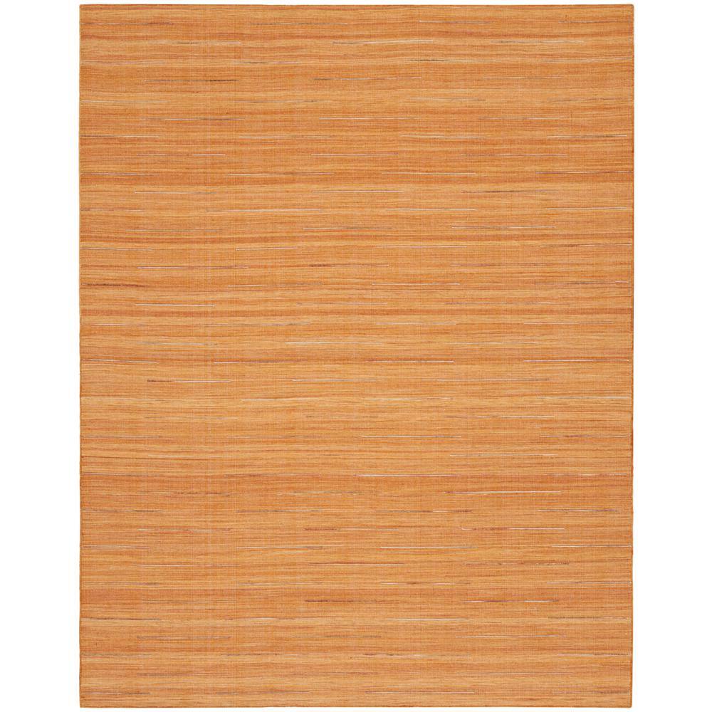 Nourison Interweave Orange 8 ft. x 10 ft. Solid Ombre Geometric Modern ...