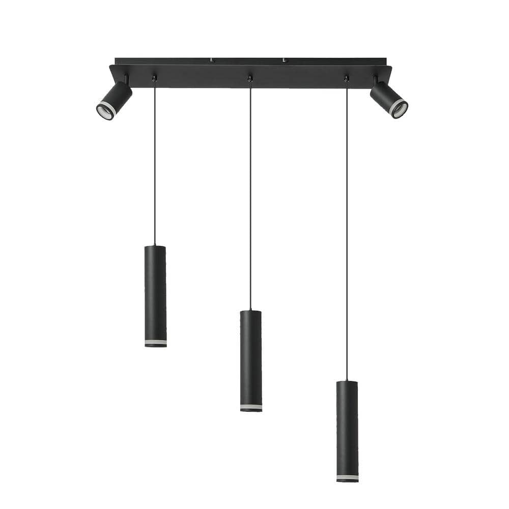 Amucolo 5-Light Cylinder Kitchen Island Pendant Light, No Bulbs ...