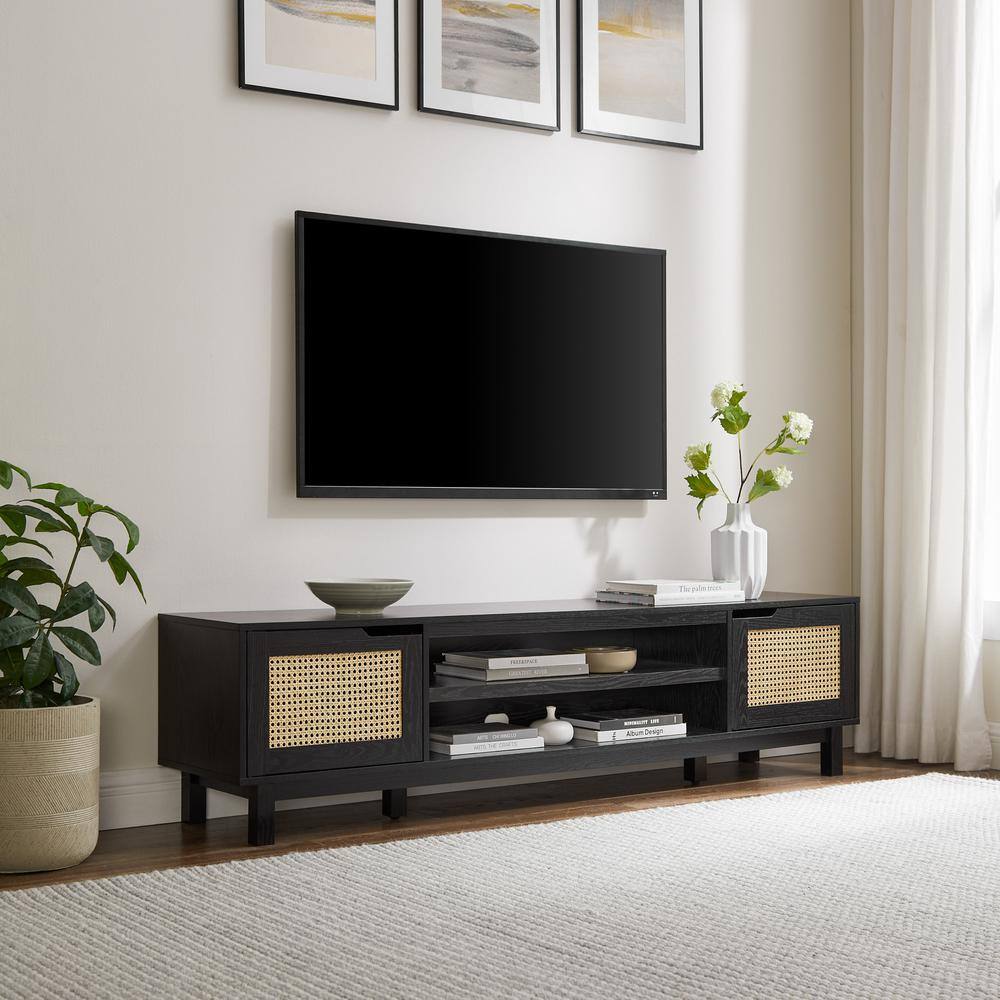 Have a question about Welwick Designs 70 in. Black Wood Modern TV Stand ...
