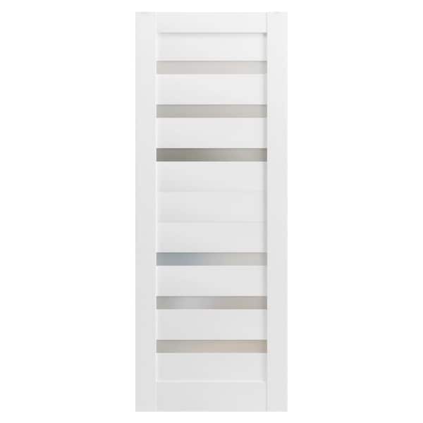 Sartodoors 42 in. x 44 in. Solid Wood Frosted glass Antracite Interior ...