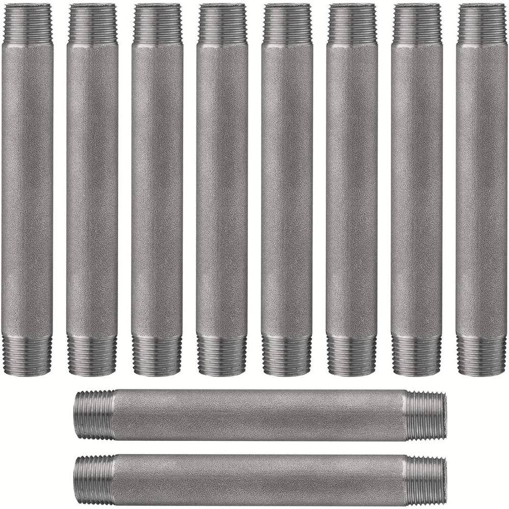 Ironwerks Designs 3/4 in. X 12 in. Black Iron Pipe Nipple (10-Pack) IW ...