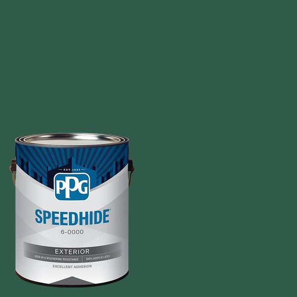 SPEEDHIDE 1 gal. PPG1139-7 Billiard Green Satin Exterior Paint PPG1139 ...