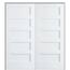 MMI Door Shaker Flat Panel 20 in. x 80 in. Right Hand Solid Core Primed ...