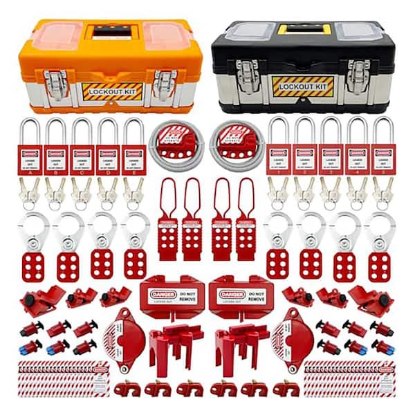 Box Orange Kit-Lockout Tagout Kit with Clamp-On Circuit Breaker Lockout ...