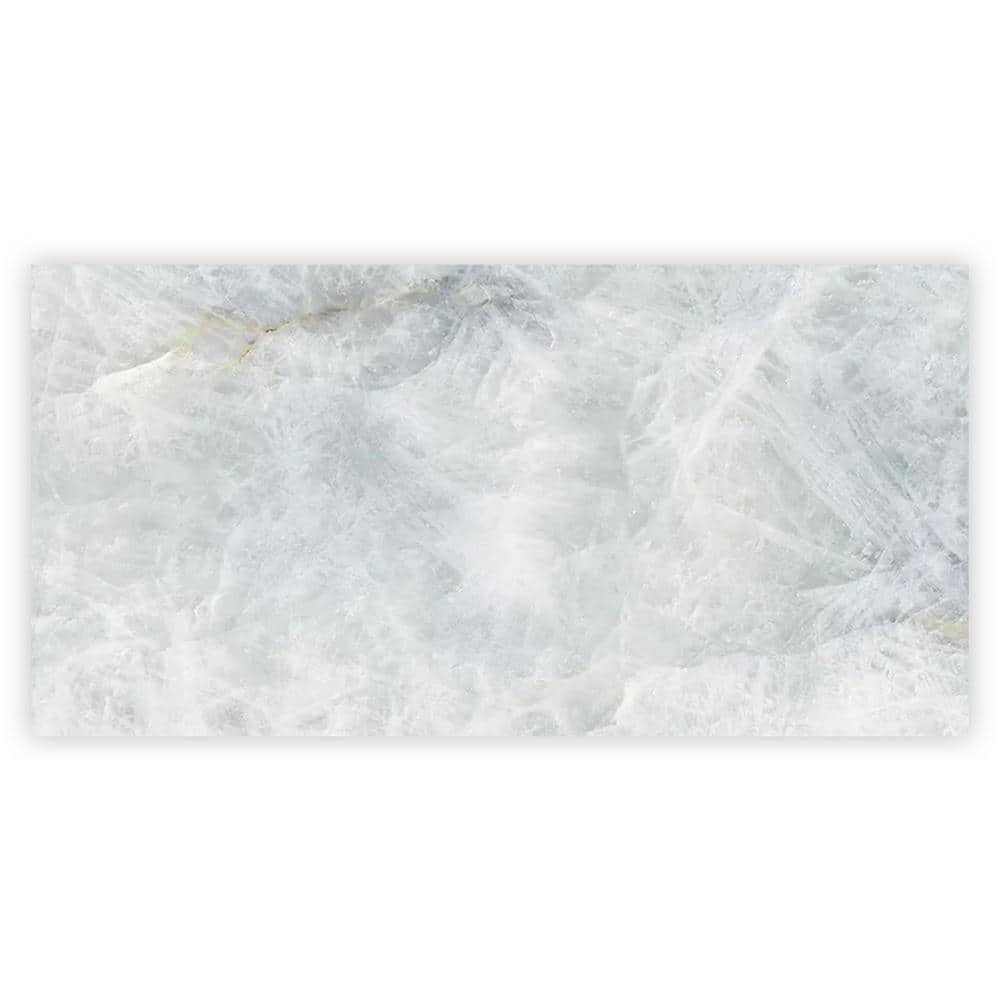 Apollo Tile Splendor 24 in. x 48 in. Lappato Frosted Sky Blue Porcelain ...
