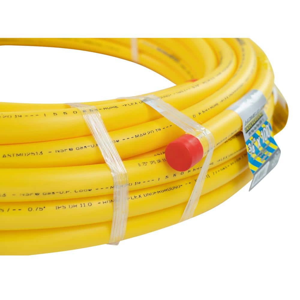 Buy 3/4 in. IPS x 100 ft. DR 11 Underground Yellow Polyethylene Gas Pipe Online at Lowest Price ...