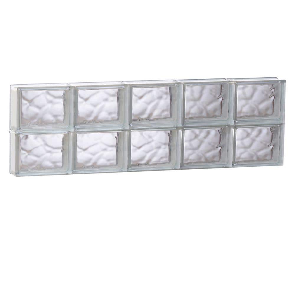 Clearly Secure 38.75 in. x 11.5 in. x 3.125 in. Frameless Wave Pattern ...