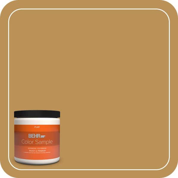 BEHR PREMIUM PLUS 8 oz. #MQ4-07 Radiance Flat Interior/Exterior Paint ...