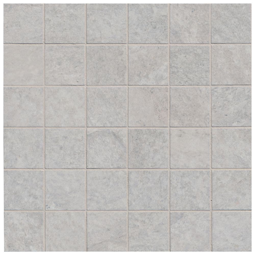 MSI Sevres Silver Dune White 12 in. x 12 in. Matte Porcelain Stone Look ...