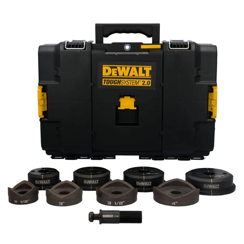 DEWALT 2-1/2 in. - 4 in. Knockout Punch and Die Set for DCE600 (8-Piece ...