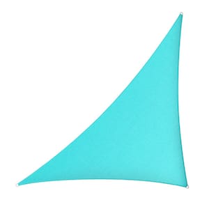 ROYAL SHADE 18 ft. x 18 ft. x 18 Turquoise Triangle Sun Shade Sail ...