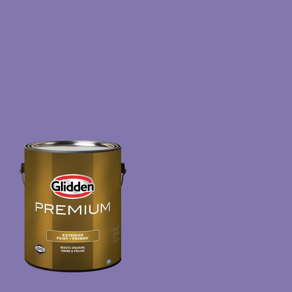 Glidden Premium 1 gal. PPG1247-6 Purple Rhapsody Semi-Gloss Exterior ...