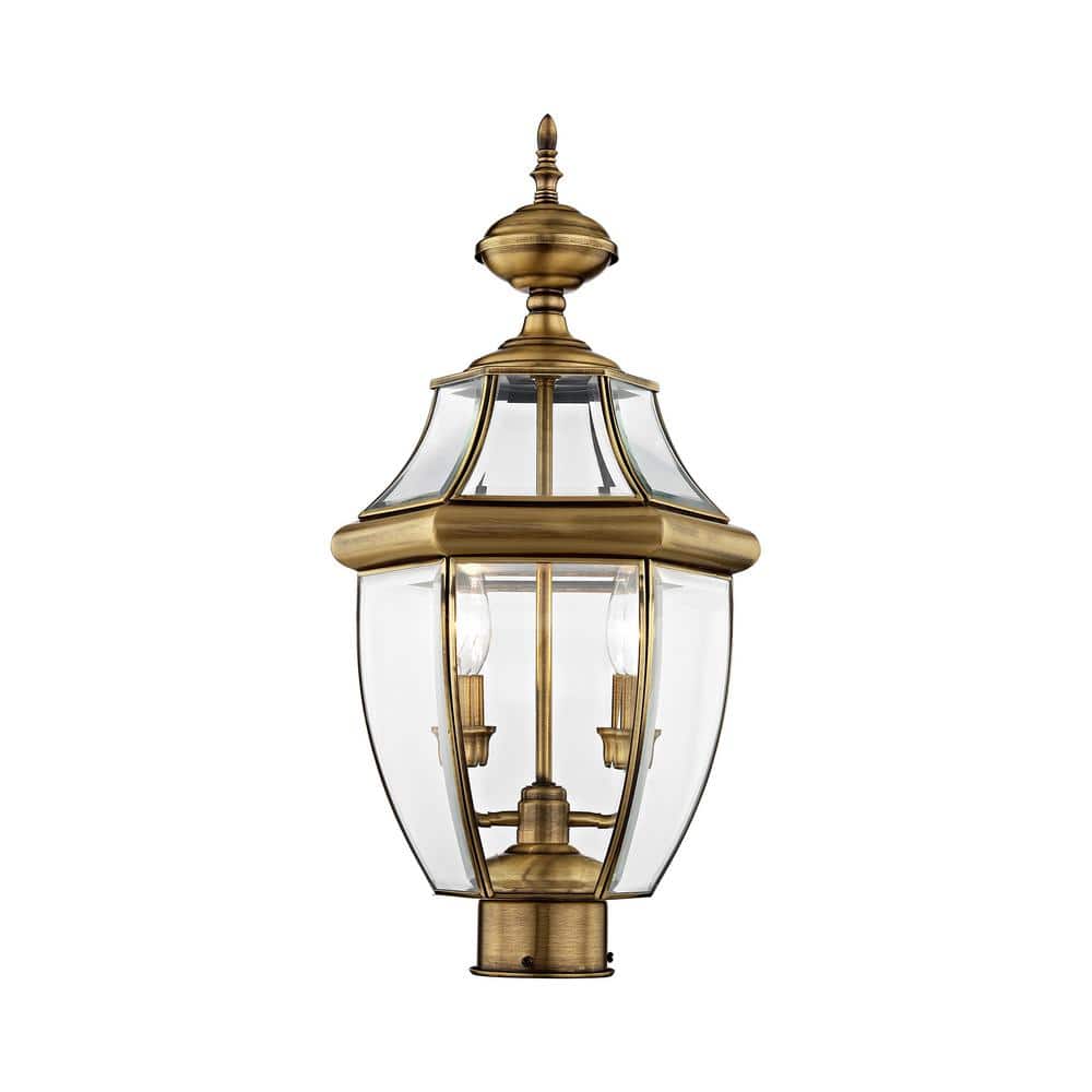 AVIANCE LIGHTING Aston 21 in. 2-Light Antique Brass Cast Brass ...