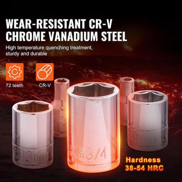 SKYSHALO Mechanics Tool Set and Socket Set, Metric Mechanic Tool Kit, 1 ...