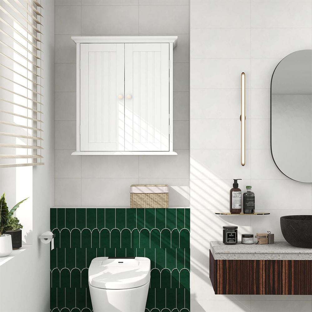Cubilan 21.1 in. W x 8.8 in. D x 24 in. H White Bathroom Over The ...