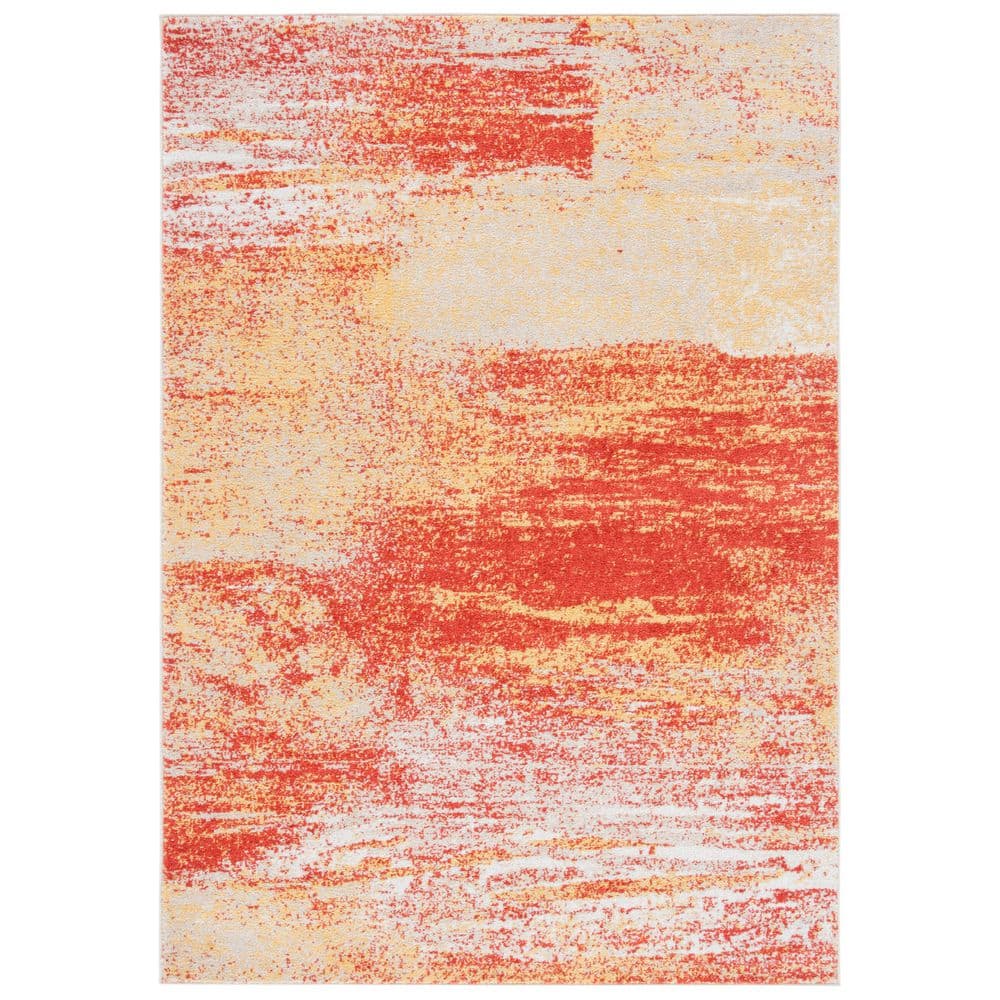 SAFAVIEH Adirondack Rust/Gold Solid Color 5 ft. x 8 ft. Distressed Area ...