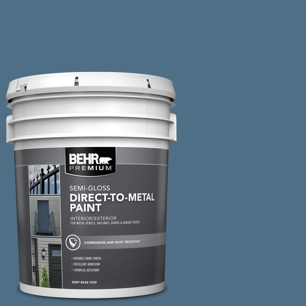 BEHR PREMIUM 5 gal. #S500-6 Shipyard Semi-Gloss Direct to Metal ...