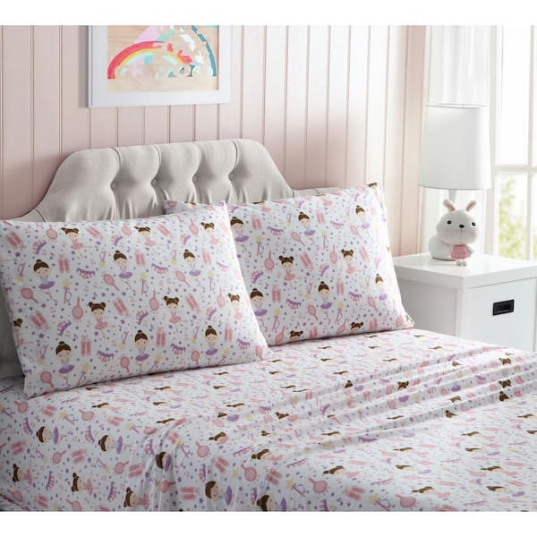 Kute Kids Kids Pink Printed Microfiber Queen Sheet Set M622311 - The ...