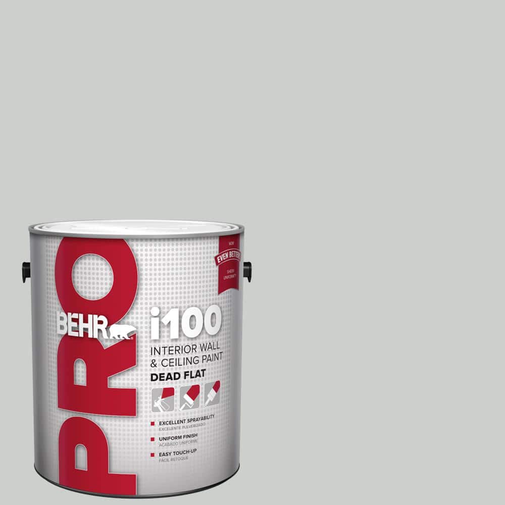 BEHR PRO 1 gal. #N460-2 Planetary Silver Dead Flat Interior Paint ...