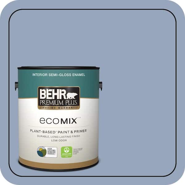 BEHR PREMIUM PLUS 1 gal. #590F-4 Cloudberry Semi-Gloss Enamel EcoMix ...