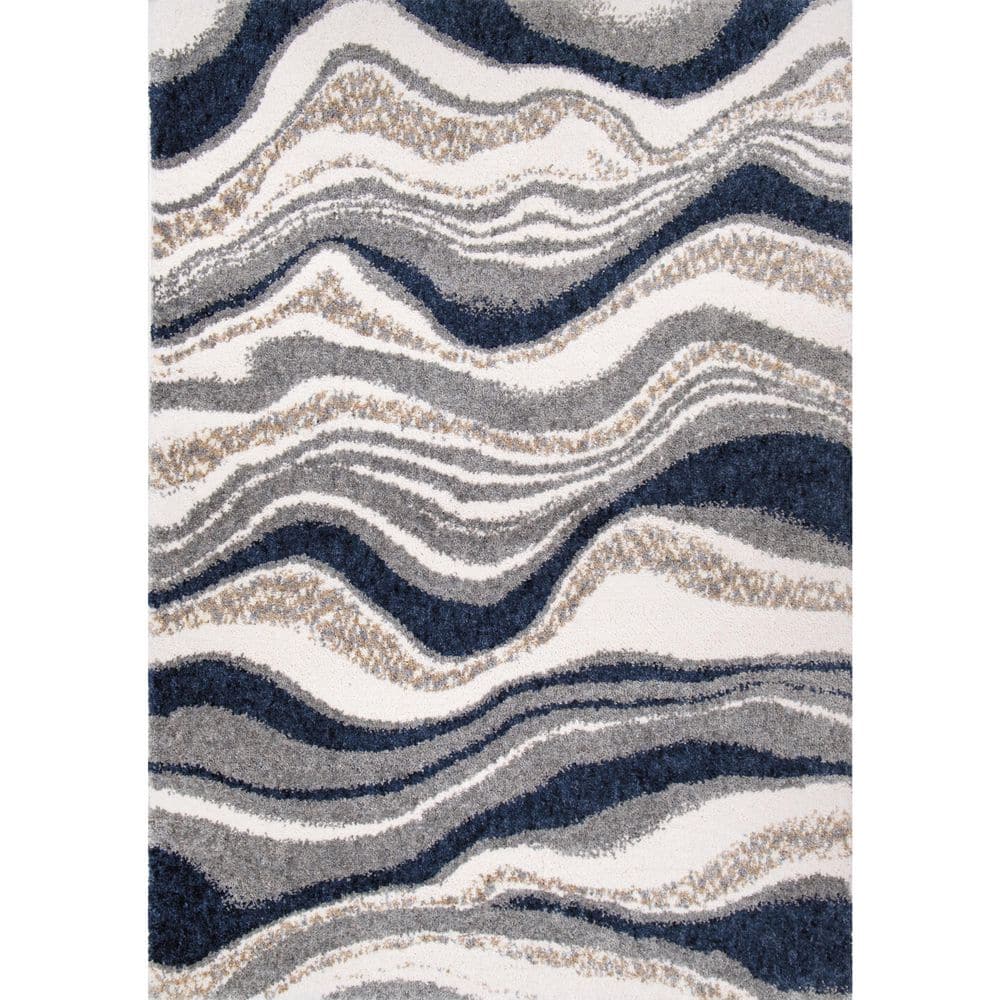 Orian Rugs Cotton Tail Agate 5 ft. 3 in. x 7 ft. 6 in. Navy Area Rug ...