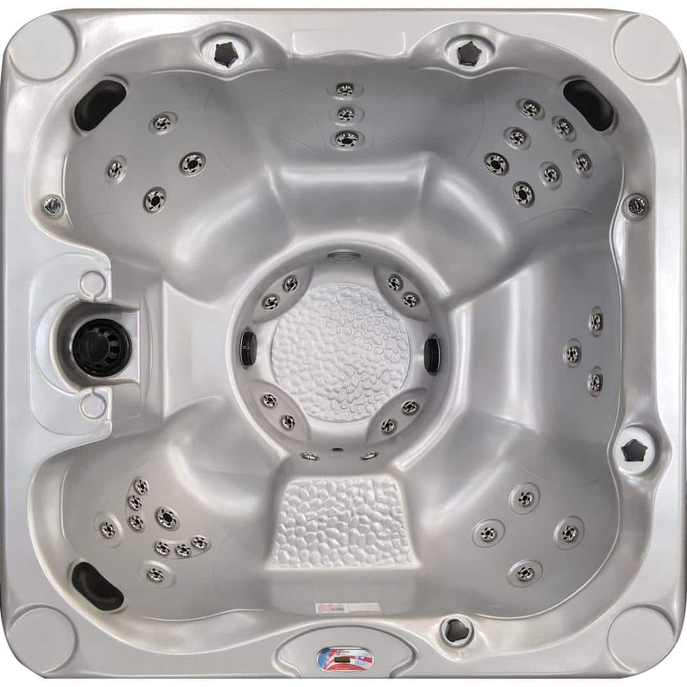 American Spas 7-Person 40-Jet 240-Volt Premium Acrylic Bench Spa ...