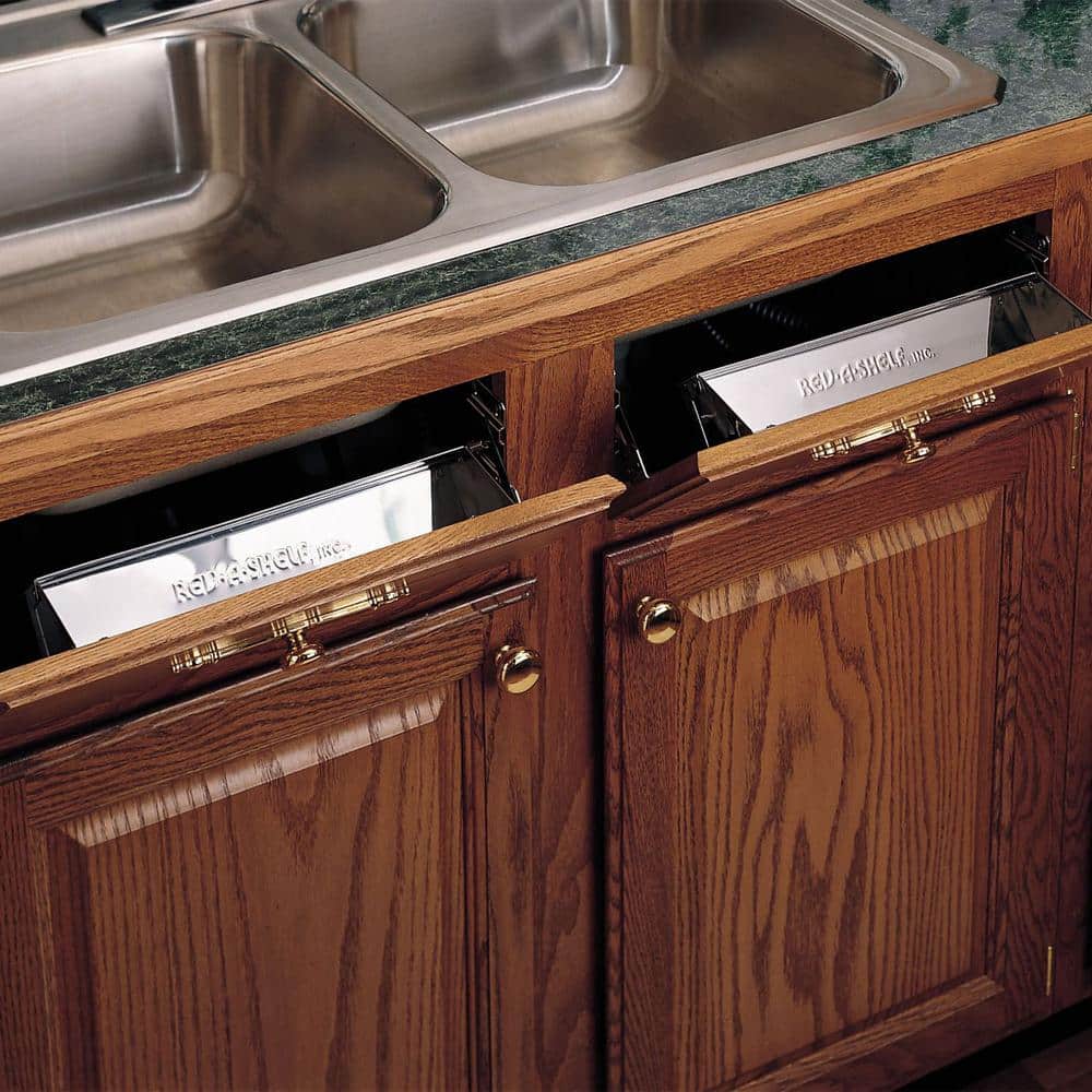 Rev-A-Shelf 10 in. Tip Out Tray w/Soft Close for Sink Base Cabinet 6581 ...