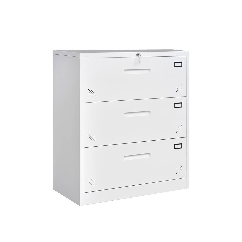 Modern White 3 Drawer Lateral Filing Cabinet For Legal Letter A4 Size Modern White 3 Drawer Lateral Filing Cabinet For Legal Letter A4 Size