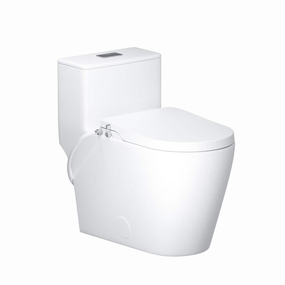 Casta Diva Elongated Non-Electric Bidet Toilet Combo Dual Flush 1.0/1.6 ...